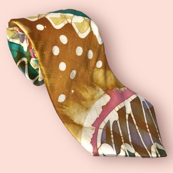 Helen Suits | Accessories | 3 Helen Suits Silk Batik Tie Abstract ...